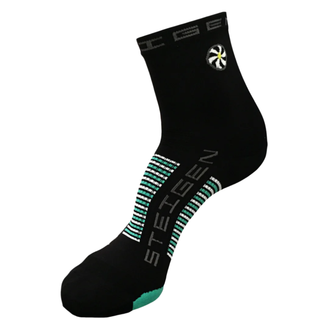 Steigen | Half Length Running Socks: Black | Aid Station